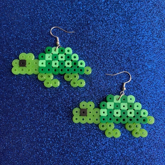 Jewelry | New Perler Bead Sea Turtle Earrings | Poshmark